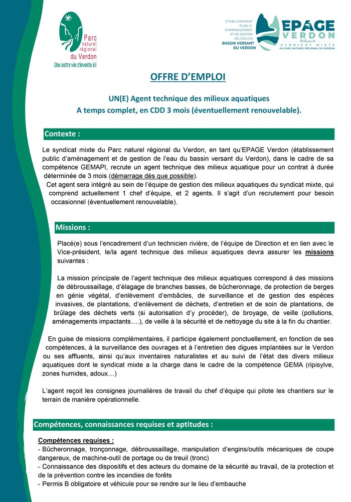 Offre d'emploi - Mairie Montagnac-Montpezat