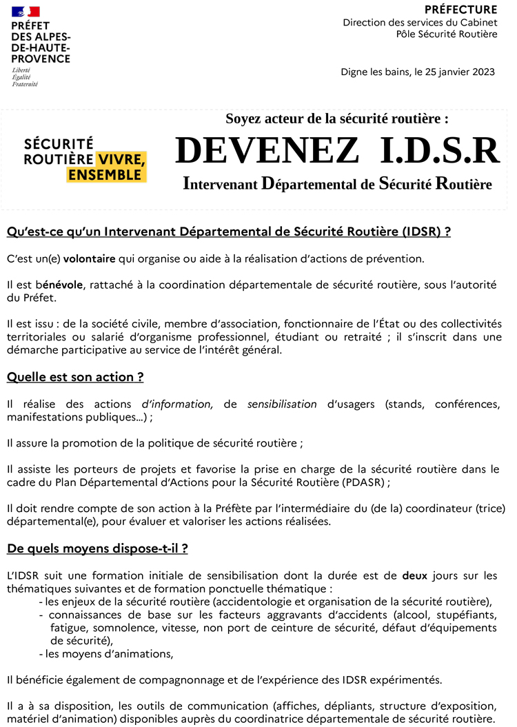 Devenez IDSR - Mairie Montagnac-Montpezat